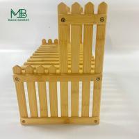 China Storage Holder Container Bamboo Tabletop Plant Stand Natural 2-Layer for Small Plants for sale