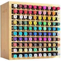 China 23 x 13.5 x 23CM Bamboo Marker Organizer Holds 100 Markers Art Supply Storage Rack for sale