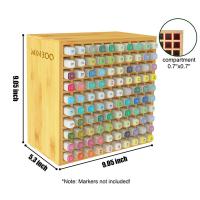 China 23 x 13.5 x 23CM Bamboo Marker Organizer Holds 100 Markers Art Supply Storage Rack for sale