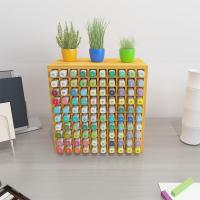China 23 x 13.5 x 23CM Bamboo Marker Organizer Holds 100 Markers Art Supply Storage Rack for sale