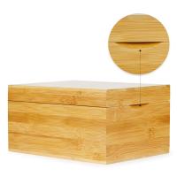 China Professional Bamboo Desktop Business Card Holder With Index Cards GLOSSY Load ≤5kg for sale