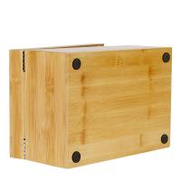 China Professional Bamboo Desktop Business Card Holder With Index Cards GLOSSY Load ≤5kg for sale