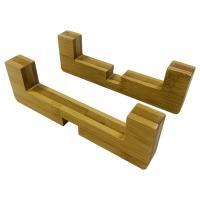 China Single Multicolor Dog Bowl Holder Made of Natural Bamboo Add Bowl 7.5cm Height for Outdoor for sale