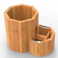 China Organize Your Office Desk with this Multifunctional Bamboo Stylus Holder 11.4*7.8*9cm for sale
