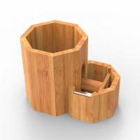 China Organize Your Office Desk with this Multifunctional Bamboo Stylus Holder 11.4*7.8*9cm for sale