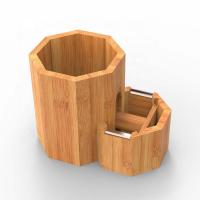 China Organize Your Office Desk with this Multifunctional Bamboo Stylus Holder 11.4*7.8*9cm for sale