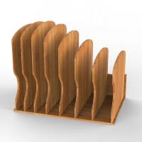 China Office Storage Holders Racks Bamboo Book Stand with Cloud Shape and Customized Logo for sale