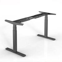 China Single Tier Storage Holders Racks Bamboo Electric Adjustable Ergonomic Lift Computer Desk Work Desk for sale