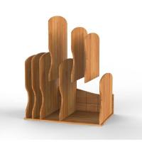 China Office Storage Holders Racks Bamboo Book Stand with Cloud Shape and Customized Logo for sale