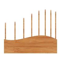 China Office Storage Holders Racks Bamboo Book Stand with Cloud Shape and Customized Logo for sale