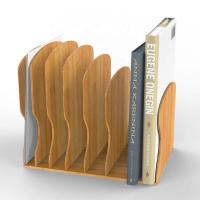China Office Storage Holders Racks Bamboo Book Stand with Cloud Shape and Customized Logo for sale