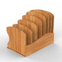 China Office Storage Holders Racks Bamboo Book Stand with Cloud Shape and Customized Logo for sale