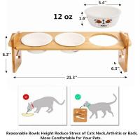 China OEM/ODM Acceptable Wooden Stand Pet Dining Table Cat Feeder with Adjustable Bamboo Stand for sale