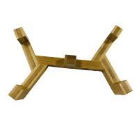 China Sustainable Bamboo 2 In 1 Design Sturdy Anti-Rollover Pet Dog Bowl Holder for Your Living Room for sale
