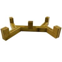China Sustainable Bamboo 2 In 1 Design Sturdy Anti-Rollover Pet Dog Bowl Holder for Your Living Room for sale