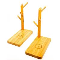China Portable USB Charger Station Customized Bamboo Dock Charging Stand Holders for Storage for sale