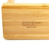 China Portable USB Charger Station Customized Bamboo Dock Charging Stand Holders for Storage for sale