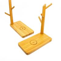 China Portable USB Charger Station Customized Bamboo Dock Charging Stand Holders for Storage for sale