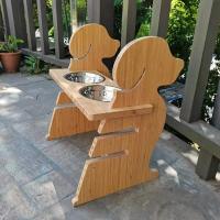China Pet Feeding Food Standing Type Installation Bamboo Neater Feeder with Elevated Bowl for sale