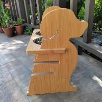 China Pet Feeding Food Standing Type Installation Bamboo Neater Feeder with Elevated Bowl for sale