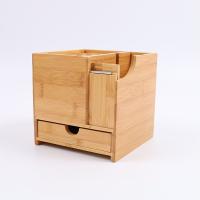 China 100% Natural Bamboo Wood Office Desk Storage with 1 Drawer Modern Style and Affordable for sale
