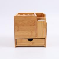 China 100% Natural Bamboo Wood Office Desk Storage with 1 Drawer Modern Style and Affordable for sale