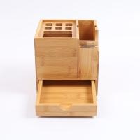 China 100% Natural Bamboo Wood Office Desk Storage with 1 Drawer Modern Style and Affordable for sale