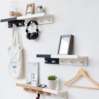 China Expandable Wall Mounted Bamboo Towel Rack with Shelf The Essential Storage Solution for sale