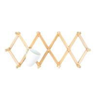 China Natural Solid Bamboo Wall Coat Hook for Hanging Towels Robes and Coats 86.68x17x5cm for sale