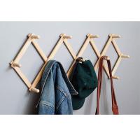 China Natural Solid Bamboo Wall Coat Hook for Hanging Towels Robes and Coats 86.68x17x5cm for sale