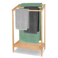 China Customized Color 3 Tier Freestanding Bamboo Towel Holder for Bathroom for sale