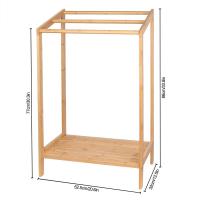 China Customized Color 3 Tier Freestanding Bamboo Towel Holder for Bathroom for sale