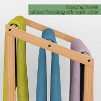 China Customized Color 3 Tier Freestanding Bamboo Towel Holder for Bathroom for sale