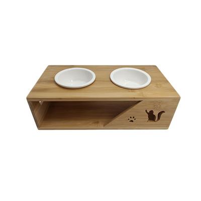 China Single Tier Natural Bamboo Feeder for Protecting Animal's Cervical Spine Direct Sale for sale