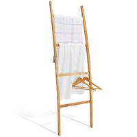 China Upgrade Your Bathroom and Living Room Decor with a 6ft BAMBOO Towel Ladder Four Layers for sale