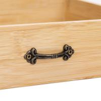 China Countertop Bamboo Wooden Makeup And Jewelry Drawer Organizer Box for sale