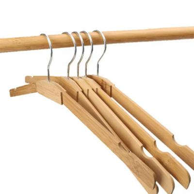 China 10 Pack Bamboo Hangers with 360-Degree Rotatable Hooks and Shoulder Grooves 44x21.5x2cm for sale