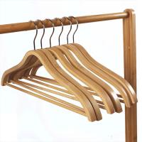 China 10 Pack Bamboo Hangers with 360-Degree Rotatable Hooks and Shoulder Grooves 44x21.5x2cm for sale