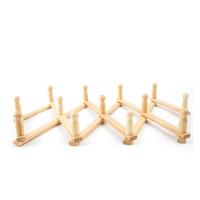 China Installation Type Wall Mounted Accordion Style Bamboo Coat Rack with 13 Hooks CE / EU Certified for sale
