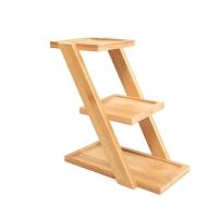 China Natural Bamboo Plant Rack Flower Holder Display Shelf 3 Tier for sale