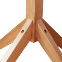 China Customizable Accepable Free Standing Bamboo Tree Coat Rack Stand with 4 Tier Hangers for sale