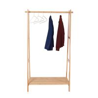 China Non-folding Rack Modern Design Bedroom Clothes Organizer Strong Bamboo Clothes Rack for sale