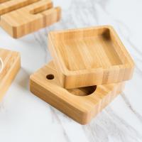 China Sustainable Bamboo Desk Organizer Set With Smartphone Stand Pens And Paper Clips Holder for sale
