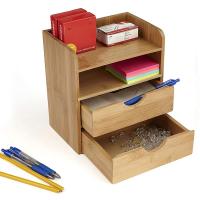 China Effortless Organization 4 Tier Wooden Box Storage Drawer Cabinet for Office Supplies for sale