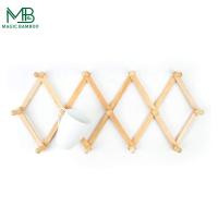 China 86.68x17x5cm BAMBOO Wall-mounted Multi-hook Storage Clothing Protection Retractable Ledge for sale