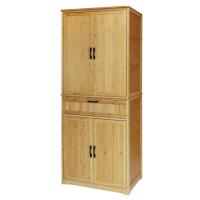 China CE Certified Sustainable Bamboo Kitchen Cabinets Pantry With Drawer for sale