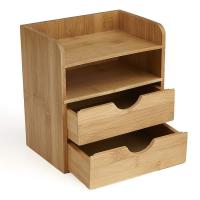 China Effortless Organization 4 Tier Wooden Box Storage Drawer Cabinet for Office Supplies for sale