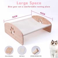 China Bamboo Wooden Dog Bed Frame Platform Oxford Cloth ODM for sale