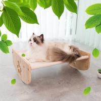 China Bamboo Wooden Dog Bed Frame Platform Oxford Cloth ODM for sale