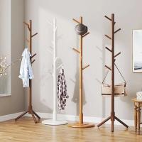 China Natural 100% Eco-friendly Tree Shaped Bamboo Stand Hanger for Clothes On Walls BAMBOO for sale